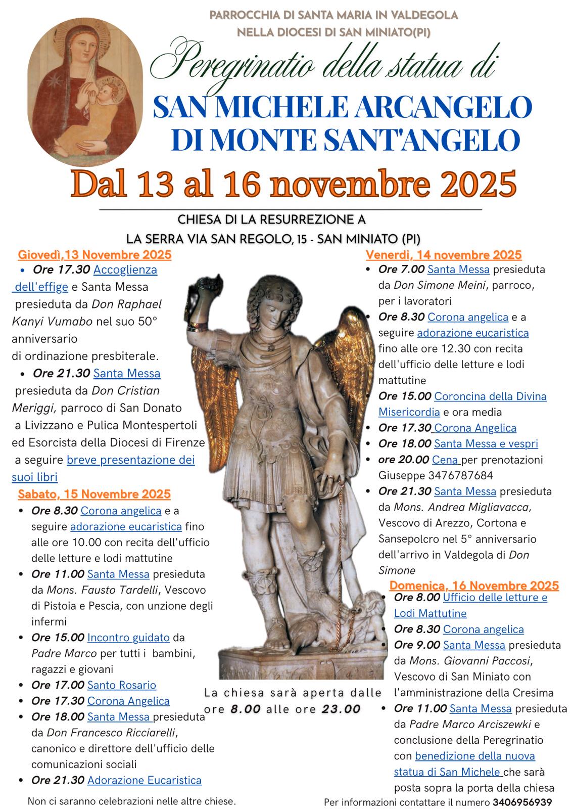 Valdegola: Peregrinatio di San Michele Arcangelo – Diocesi di San Miniato